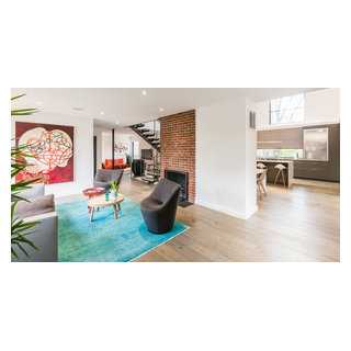 Brick Rambler Remodel and Addition - Modern - Living Room - DC Metro ...