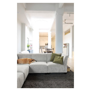 Brooklyn Bridge Loft - Modern - Living Room - New York - by Maletz ...