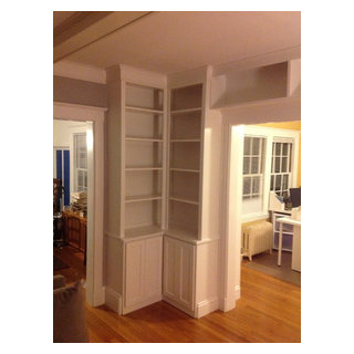 built-in corner unit - Traditional - Living Room - Boston - by R. E ...