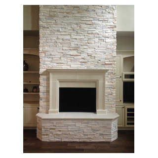 Cast Stone Fireplaces - Traditional - Living Room - Houston - by ...