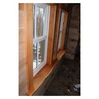 Cherry Window Trim - Rustic - Living Room - Burlington - by Michael ...