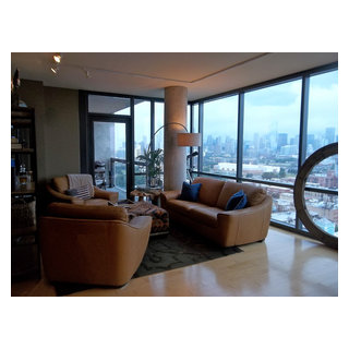Chicago Loft Apartment - Contemporary - Living Room - Chicago - by ...