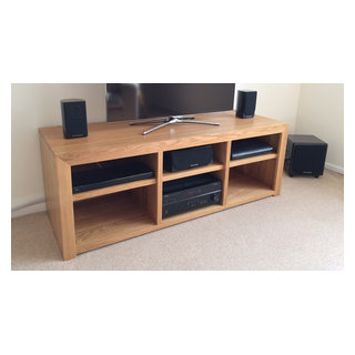 Classic oak custom AV unit - Contemporary - Living Room - Other - by AV ...