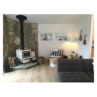 Client Modin Vinyl Plank Installs - Noret - Contemporary - Living Room ...