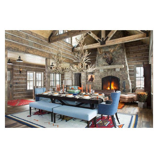 Colorado Dude Ranch Dining Room - Rustic - Living Room - Denver - by ...
