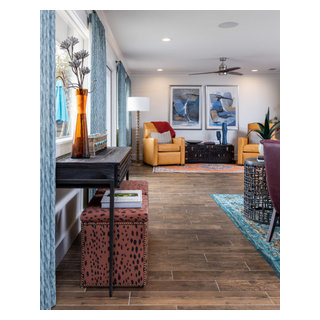 Colorful Coastal Home - Eclectic - Living Room - Miami - by In Detail ...