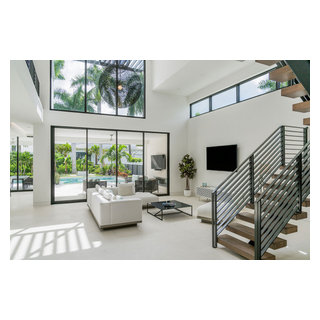 Modern Two-Story - Contemporary - Living Room - Miami - by BUILD | Houzz