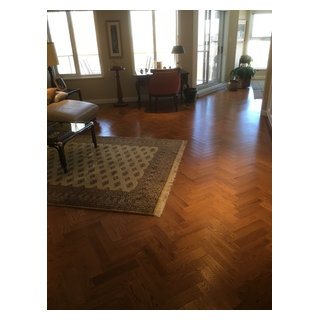 Copper Red Oak Hardwood Flooring - Living Room - Traditional - Living ...