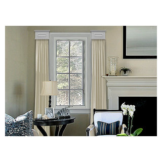 Cornice Window Treatments - Contemporary - Living Room - Houston - by ...
