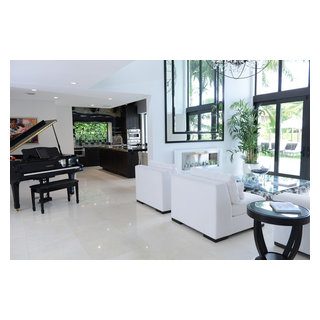 Corsica Cream Select Floor - Contemporary - Living Room - Miami - by ...