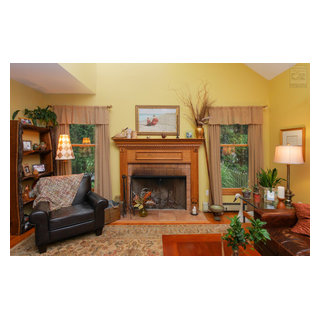Cottage Style Wood Windows in Warm Living Room - Renewal by Andersen NJ ...