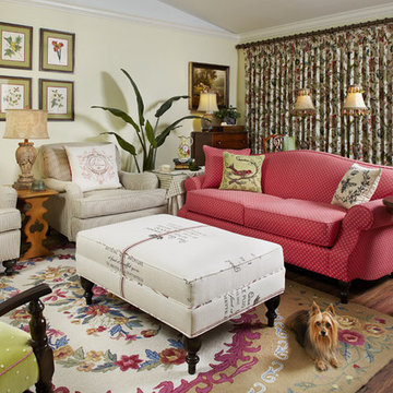 French Cottage Living Room - Photos & Ideas | Houzz