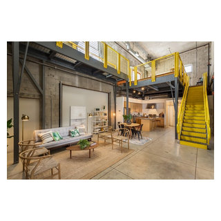 Courtyard Loft Stage - Industrial - Living Room - Los Angeles - by ...