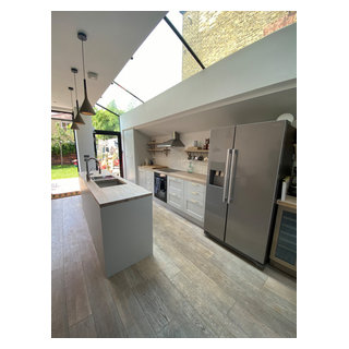 Creating a double reception room in W10 - Contemporary - Kitchen ...