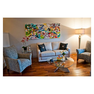 Custom Artwork for a New Home - Transitional - Living Room - Calgary ...