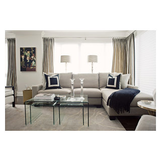 Custom Draperies & Soft Furnishings - Contemporary - Living Room ...