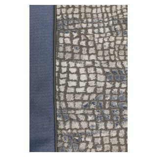 Custom Leather Piping and Wide Binding Area Rug - Living Room - Boston ...