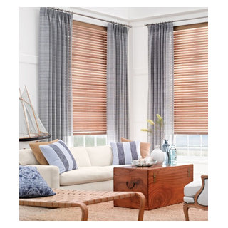Custom-Made Wood Blinds - Traditional - Living Room - Houston - by User ...
