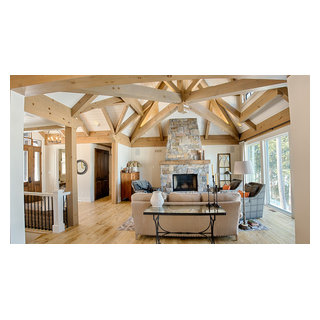 Custom Muskoka Cottages - Rustic - Living Room - Toronto - by Muskoka ...