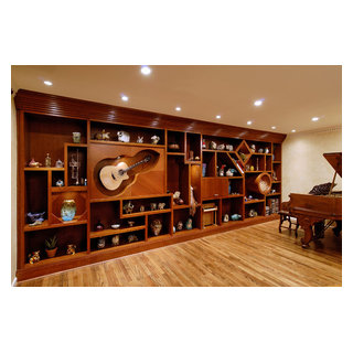 Custom wall unit that is art in and of itself! - Eclectic - Living Room ...