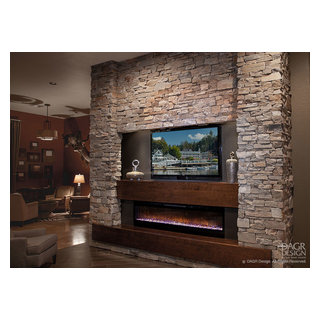 DAGR Design Media Wall -TV Above Horizontal Fireplace - Clásico ...
