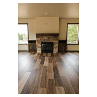 Dark and Light Traditional Custom Home Build - Traditional - Living ...