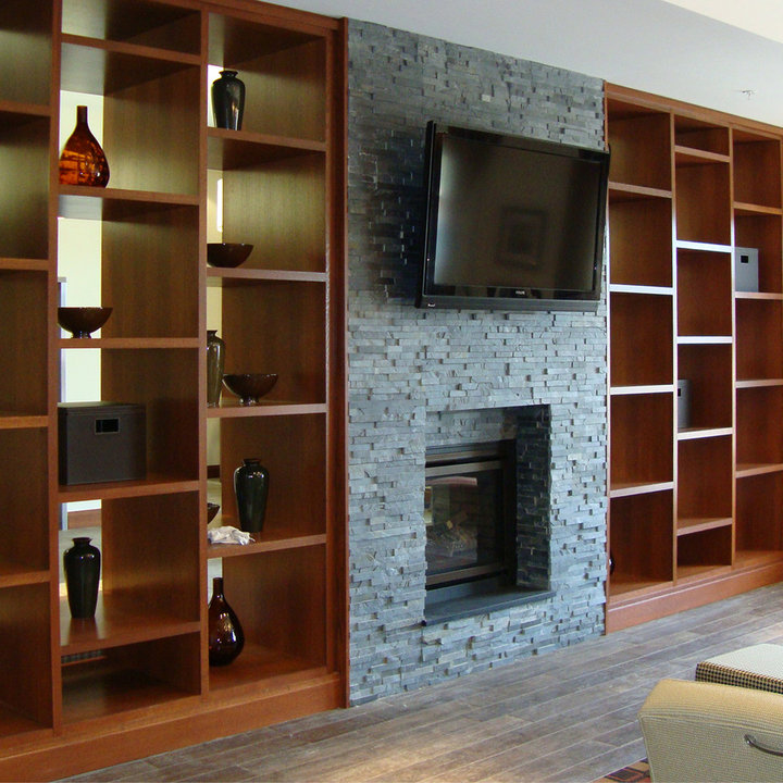 Stone Fireplace Built Ins - Photos & Ideas | Houzz