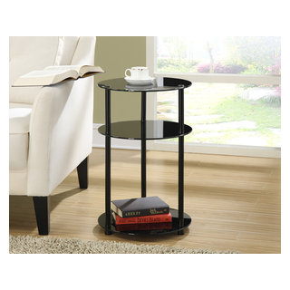 Designs2Go Classic Glass 3 Tier Round Table - Modern - Living Room ...