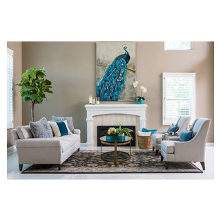 Dreamy Blue & Taupe Living Room - Modern - Living Room - Los Angeles ...