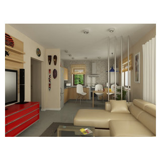 Eclectic studio apartment - Eclectic - Living Room - Other - by Kiev ...