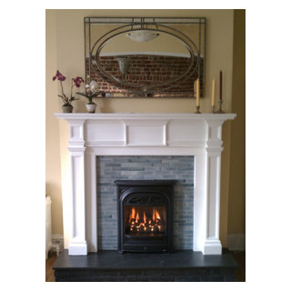 Edwardian Row Home Gets a Fireplace Makeover - Transitional - Living ...