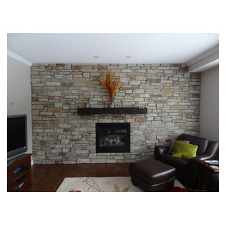 Eldorado Thin Stone Fireplace Feature Wall - Craftsman - Salon ...