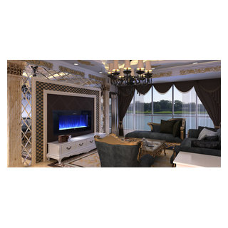 Electric Fireplace Meet Your Living Room - Eclectic - Living Room - San ...