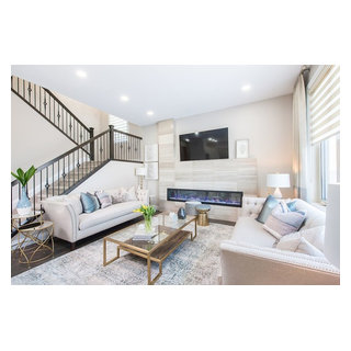 Elegant Custom Built home - Transitional - Living Room - Edmonton - by ...