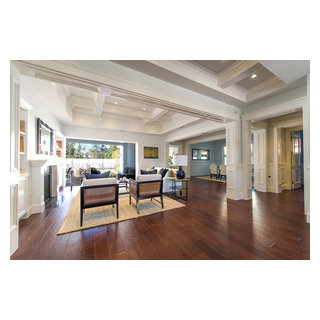 Encino Beach Style New Construction Home - Beach Style - Living Room ...