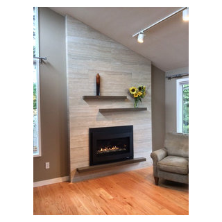 Fireplace Makeover: Dark to Light - Classique Chic - Salon - Seattle ...