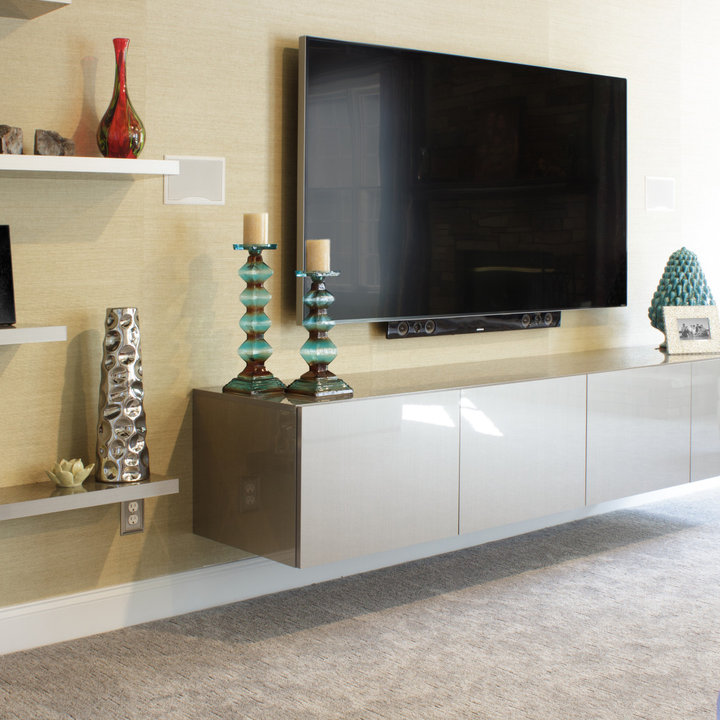 Entertainment Unit Floating Shelves - Photos & Ideas | Houzz