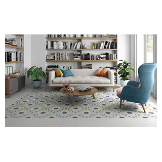 FLOOR WITH ART CASSATT ENCAUSTIC LOOK PORCELAIN TILE - Eclectic ...
