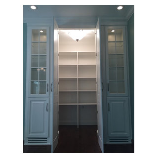 Flush-mounted Dining Room Breakfront with Pantry. - Traditional ...