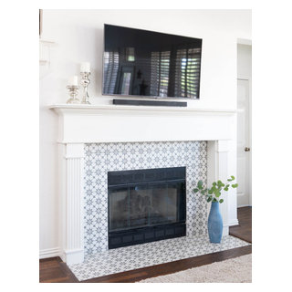 Frisco Craftsman Transitional Mantel - Transitional - Living Room ...