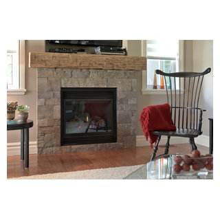 Fusion Dry-Stack Stone - Traditional - Living Room - Toronto - by ...