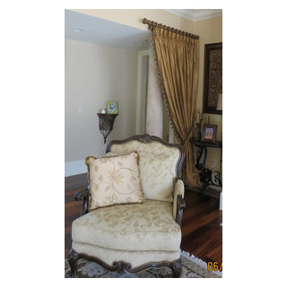 Goblet pleated drapes - Traditional - Living Room - Boston - by Custom ...