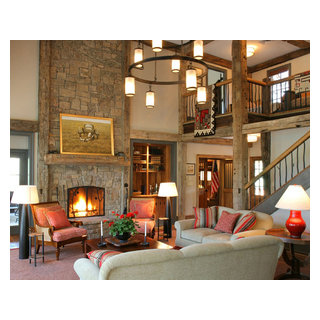 Greenbrier Residence - Rustic - Living Room - Philadelphia - by Barbara ...