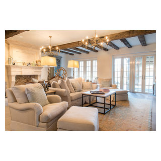 Hand Crafted Ceiling Beams - Transitional - Living Room - Miami - by ...
