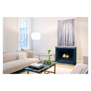 Hearth Cabinet Ventless Fireplace - Linear Modern Black - Contemporary ...