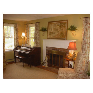 Henderson Buff Walls, Custom Floral Panels, Seagrass Rug - Traditional ...