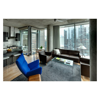 High Rise Apartment - Contemporary - Living Room - Chicago - by Vinci ...