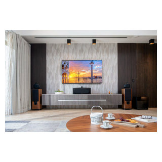 Home Theater - Contemporary - Living Room - Los Angeles - by Magnolia ...