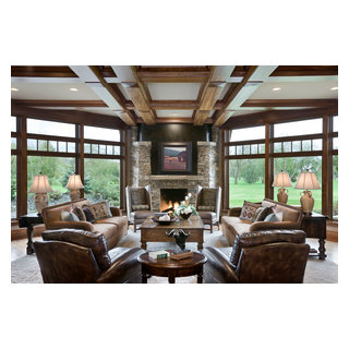 House on the Green - Rustic - Living Room - Other - by HOMESITE ...