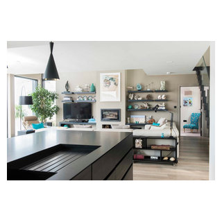 House overlooking Teign Estuary, Living Room - Beach Style - Living ...